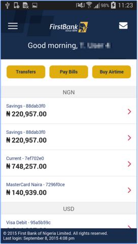 Account Overview - FirstBank Gambia